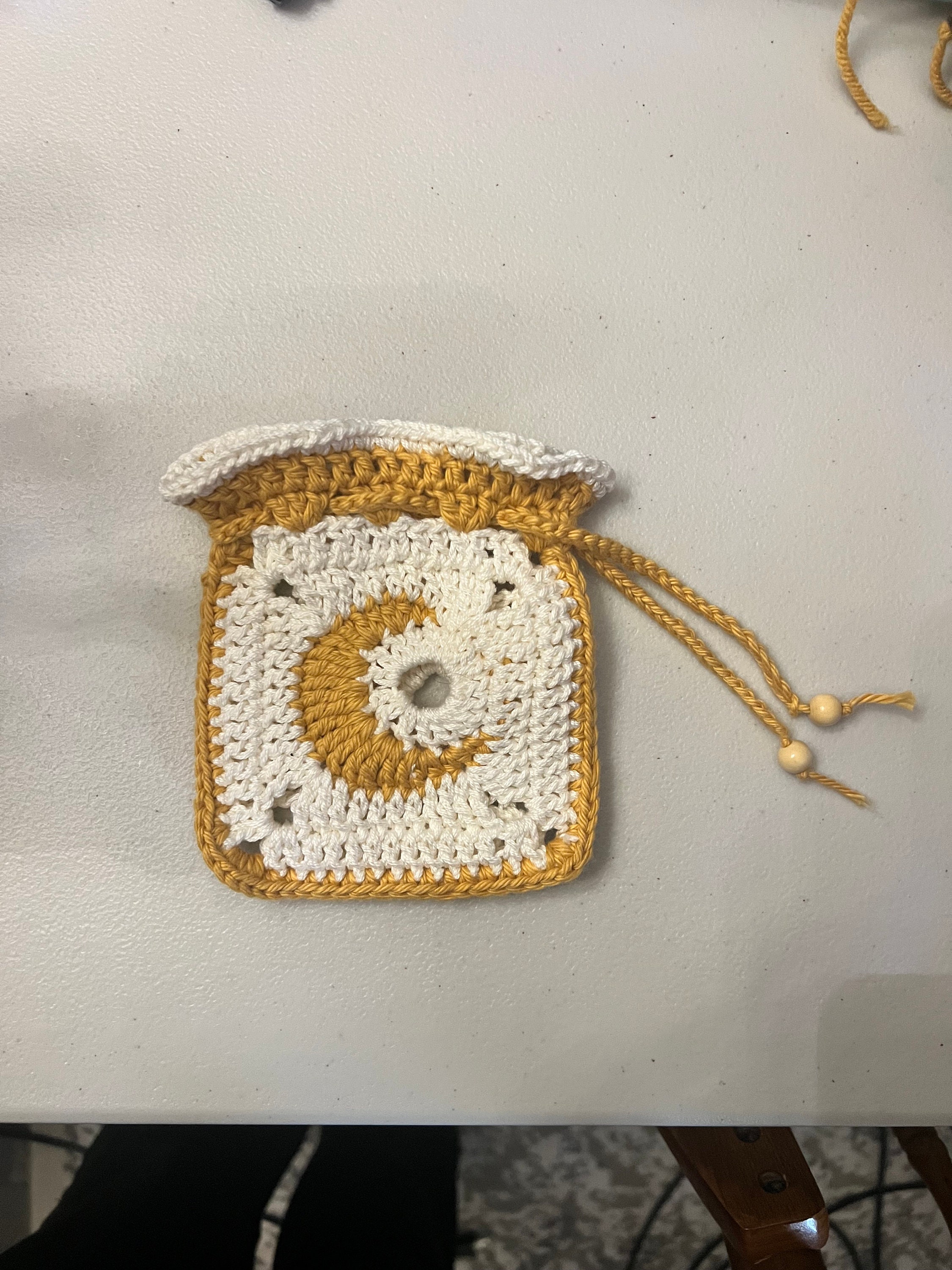 Crochet Moon Pouch, Handmade Pouch, Small Pouch, Drawstring Pouch ...