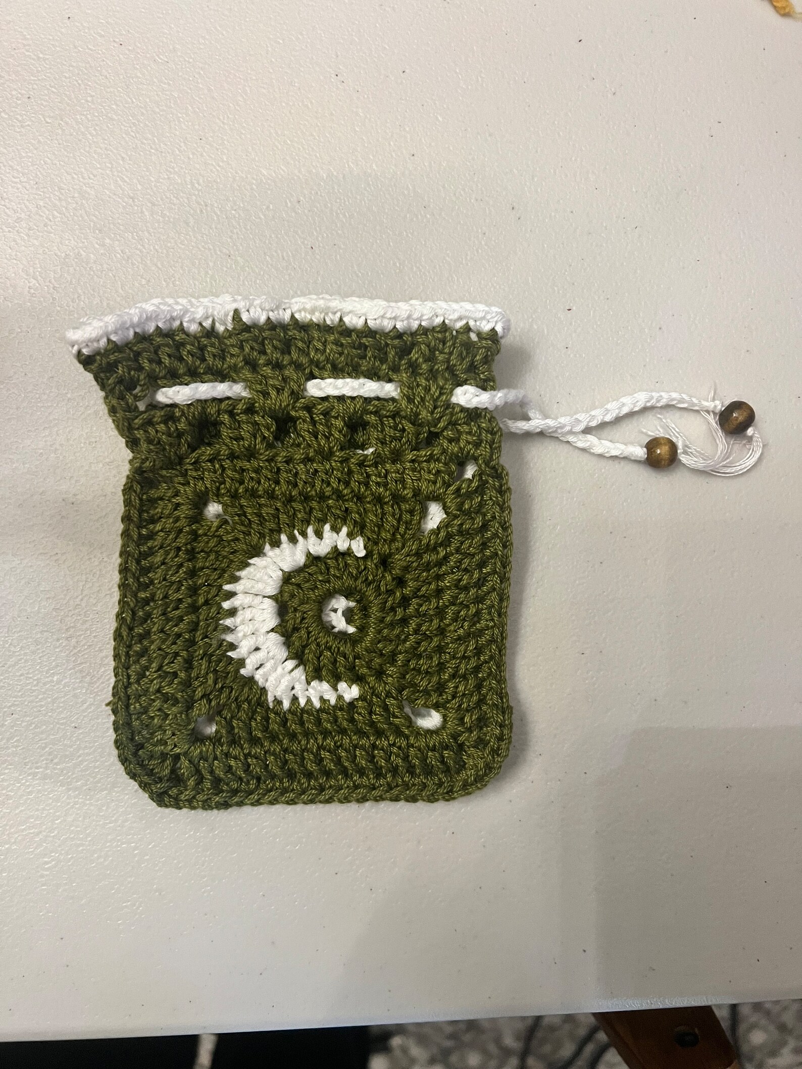 Crochet Moon Pouch, Handmade Pouch, Small Pouch, Drawstring Pouch ...