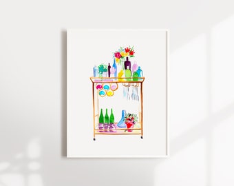 Bar Cart Art - Etsy