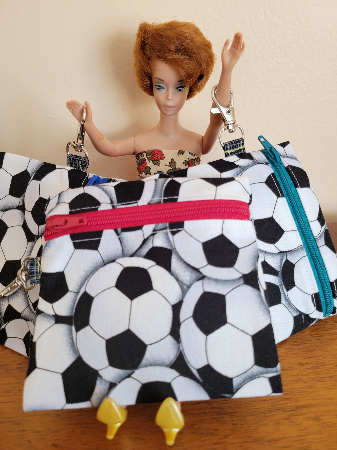 Small Clip on Change Purse Coin Pouch Zip Bag Handmade With - Etsy