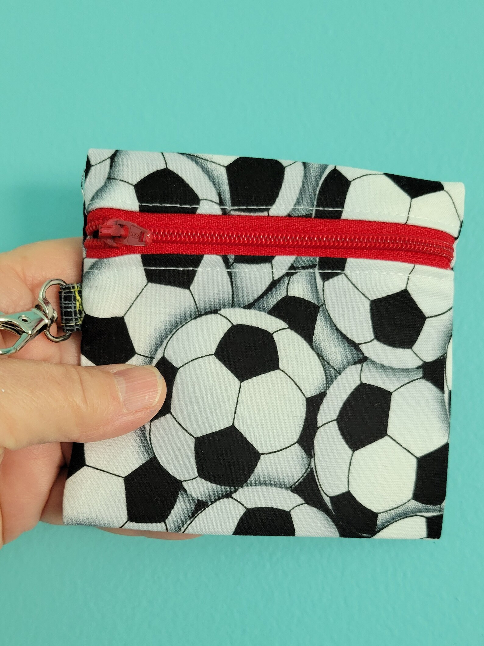 Small Clip on Change Purse Coin Pouch Zip Bag Handmade With - Etsy