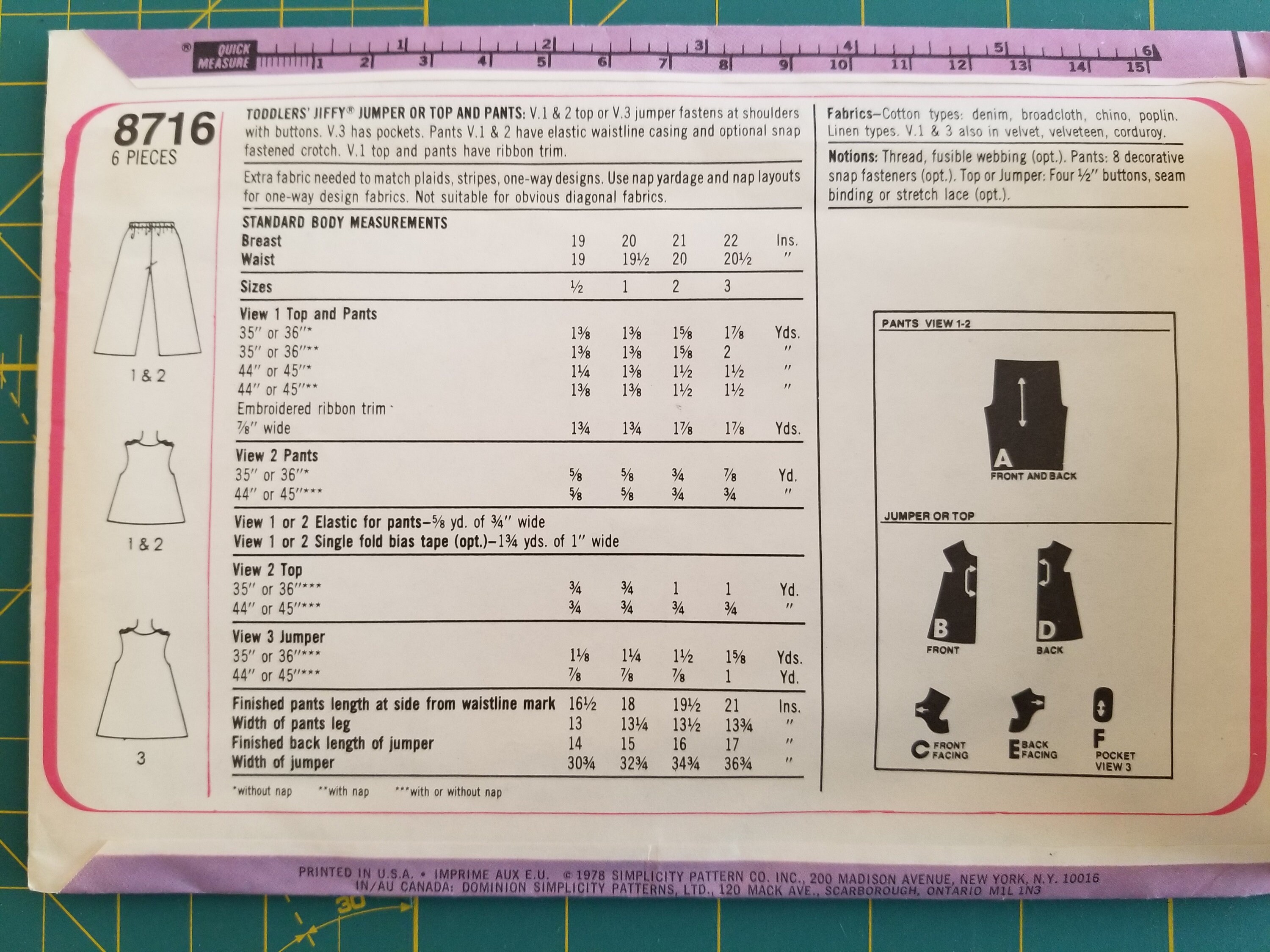 Vintage Original New UNCUT 1978 Simplicity 8716 Jiffy Sewing | Etsy
