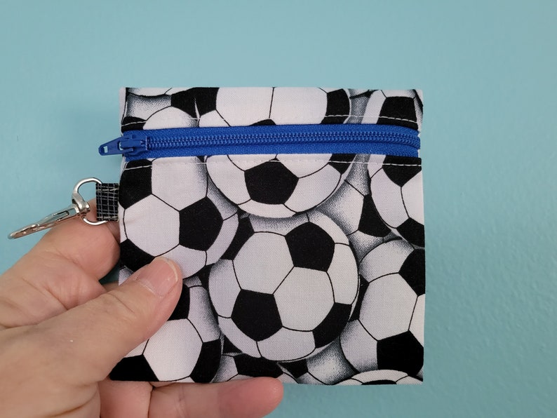 Small Clip on Change Purse Coin Pouch Zip Bag Handmade With - Etsy