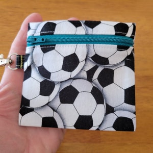 Small Clip on Change Purse Coin Pouch Zip Bag Handmade With - Etsy