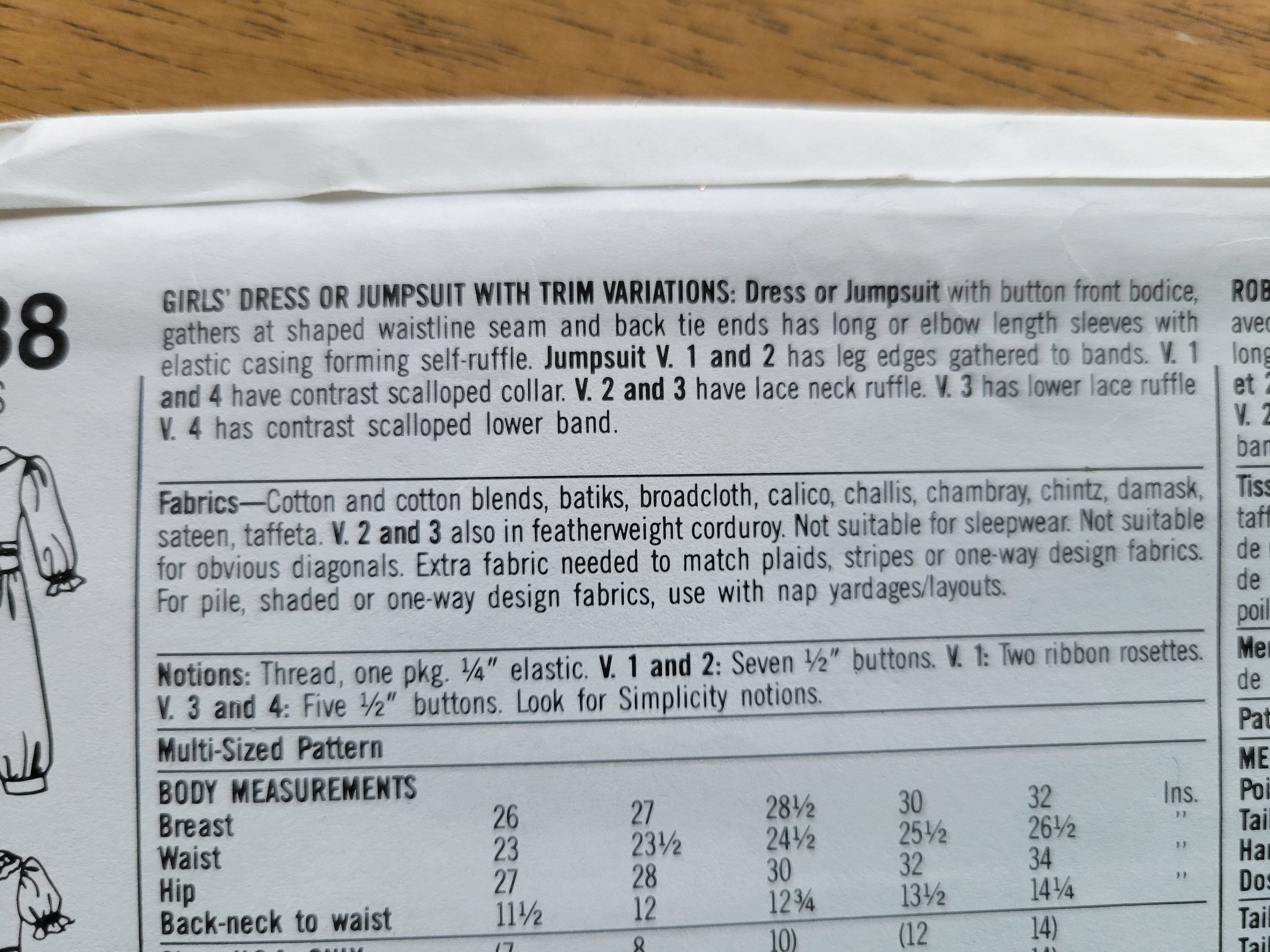 Vintage UNCUT Simplicity 7638 Sewing Pattern Girls Sizes 12 - Etsy