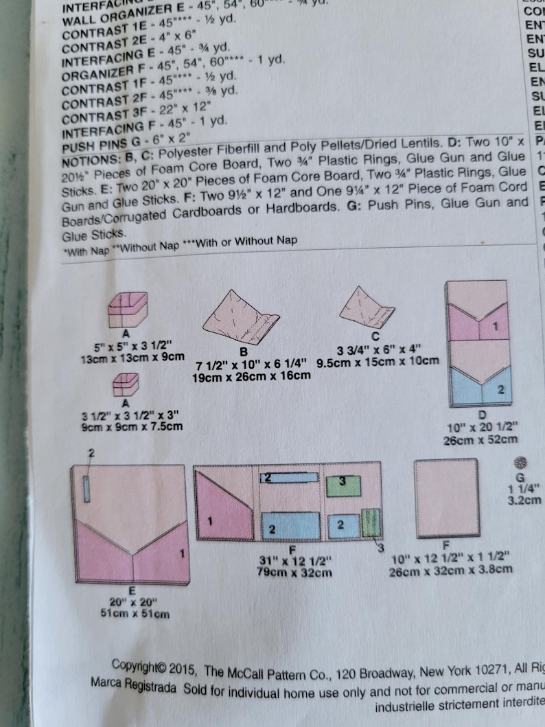 UNCUT Mccall’s Home Decorating Sewing Pattern – M7139 | Home & Office ...