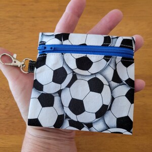 Small Clip on Change Purse Coin Pouch Zip Bag Handmade With - Etsy