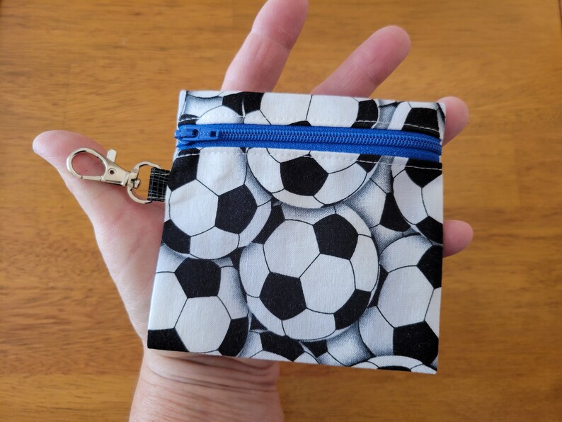 Small Clip on Change Purse Coin Pouch Zip Bag Handmade With - Etsy