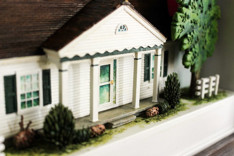 Personalized Farm House Clay Miniature, Framed 3D Dimensional Clay ...
