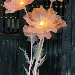 Stunning Floral With Lights, Oversized Flowers Backdrop Decoration ...