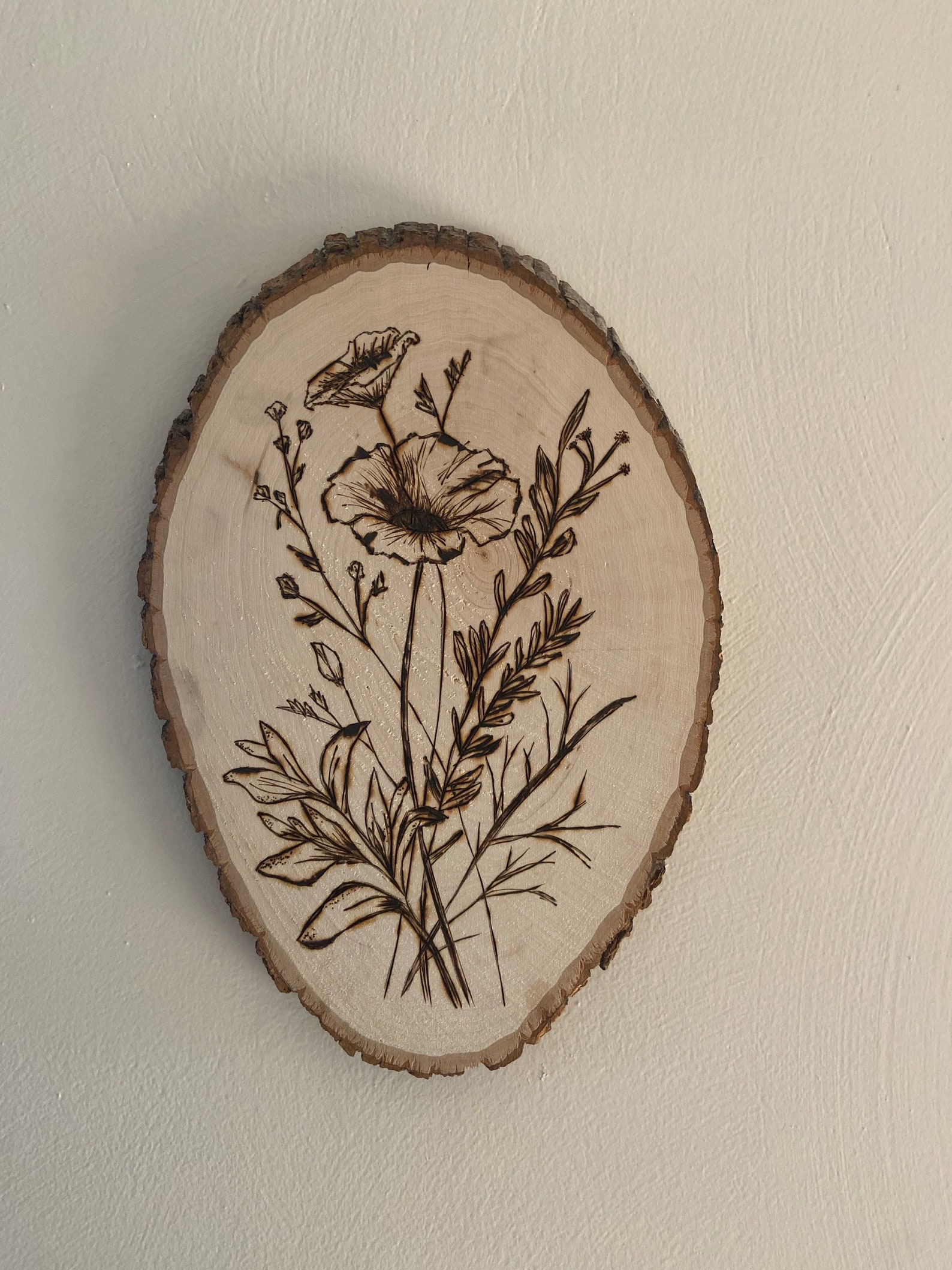 Wildflower Woodburning | Etsy