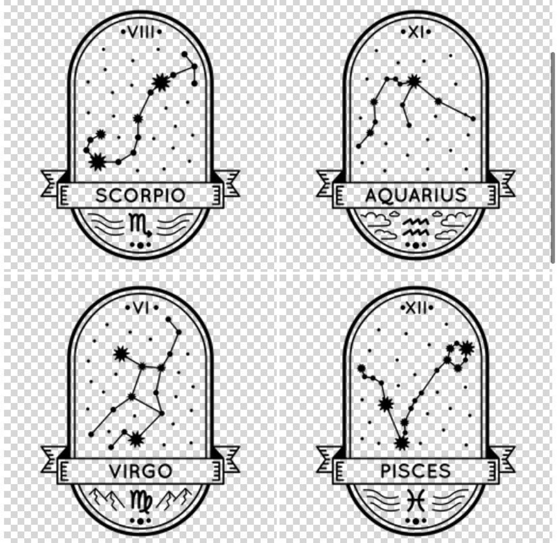 Zodiac Constellation Badge/logo Woodburning - Etsy