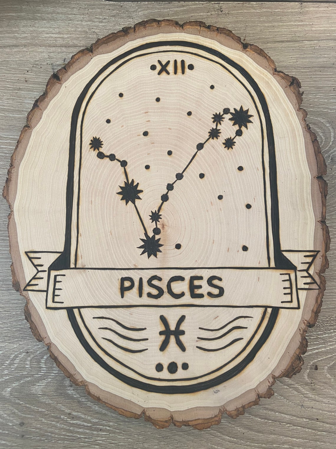 Zodiac Constellation Badge/logo Woodburning - Etsy