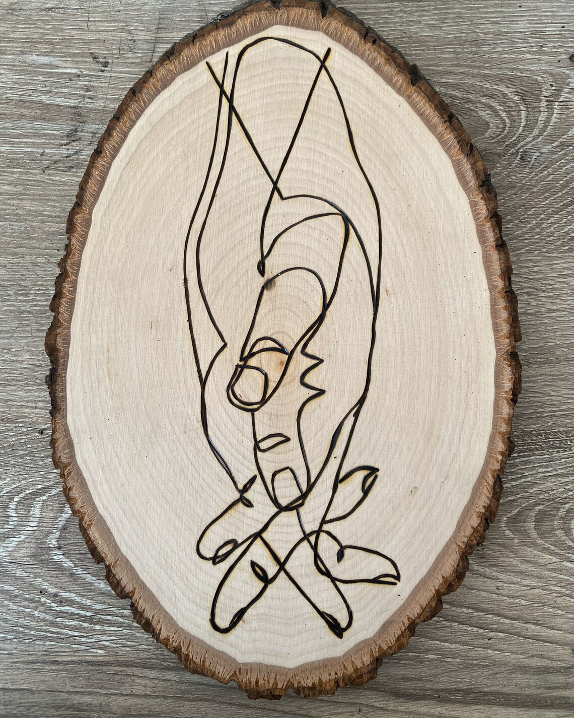 Hands Holding Line Drawing Woodburning personalization | Etsy