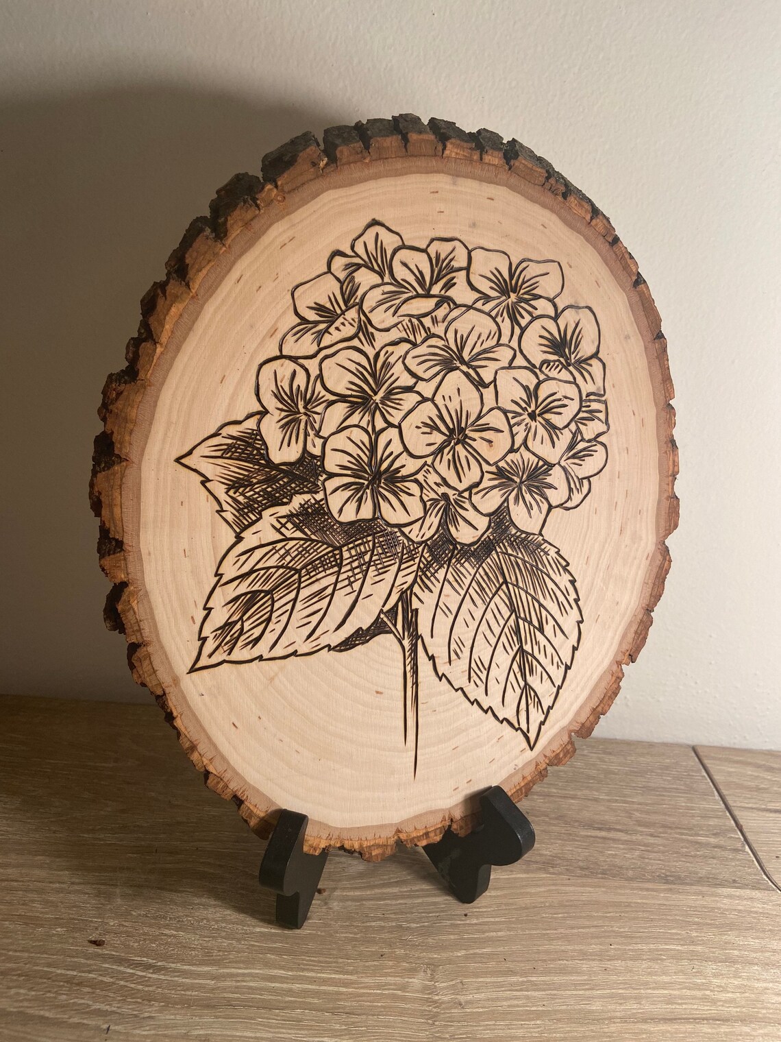 Hydrangea Floral Woodburning - Etsy