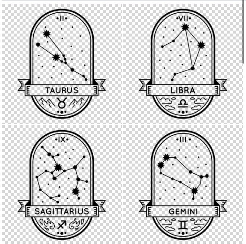 Zodiac Constellation Badge/logo Woodburning - Etsy