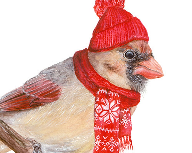 No.16 cardinal With Stocking Cap High-quality | Etsy