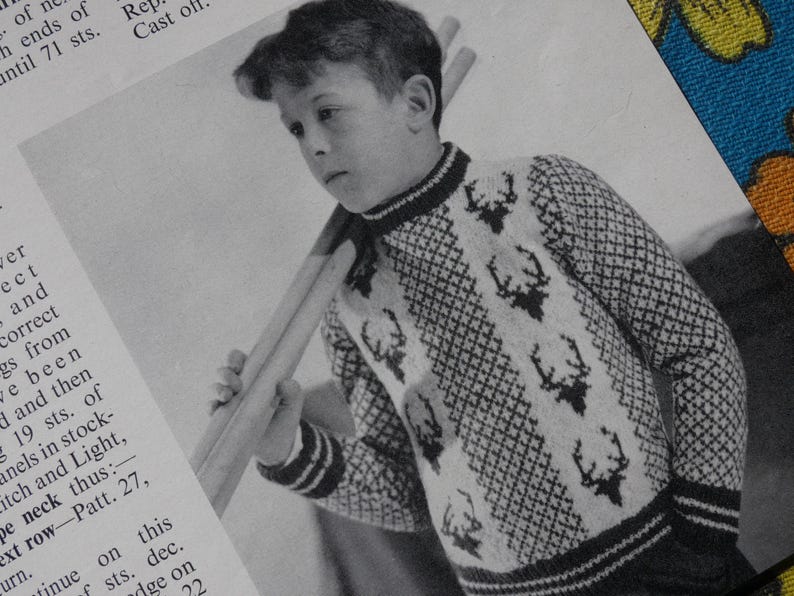 Vintage 1950s Patons Knitting Pattern – Northern Handknits for 10 or 11 ...