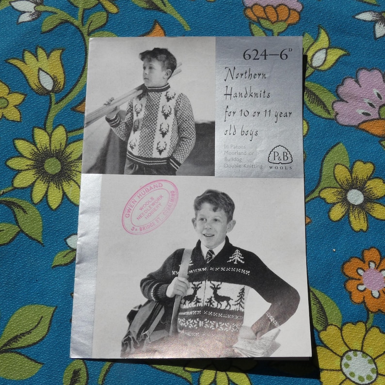 Vintage 1950s Patons Knitting Pattern – Northern Handknits for 10 or 11 ...