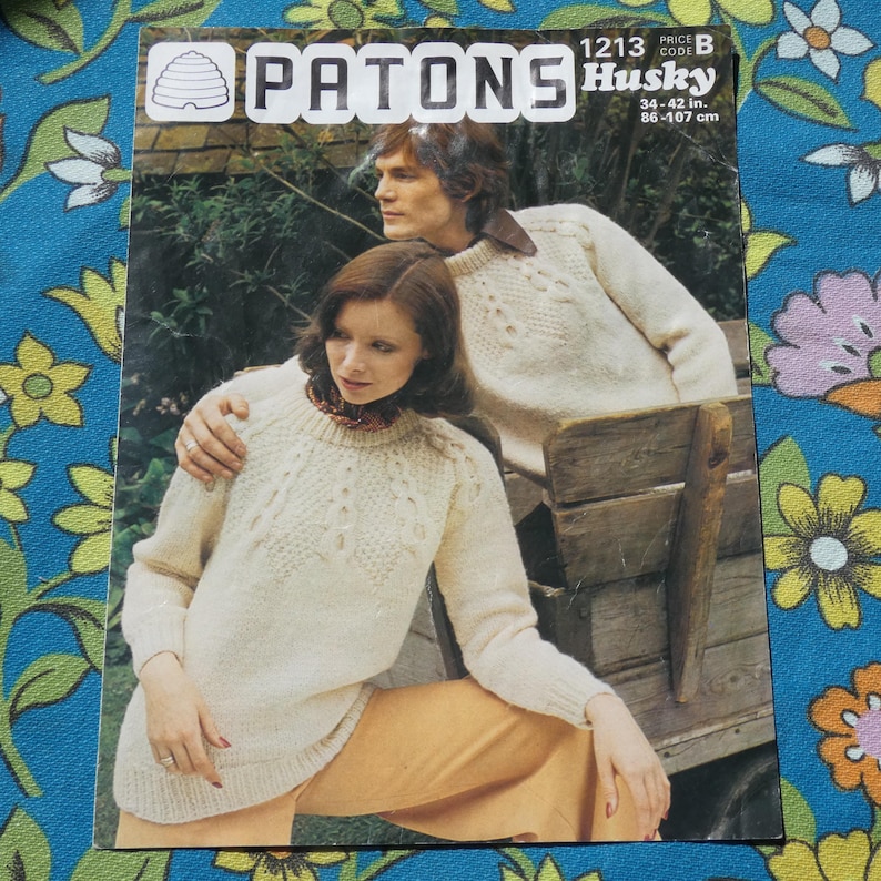 Vintage 1970s Patons Knitting Pattern – Winning on Points - Husky - Etsy UK
