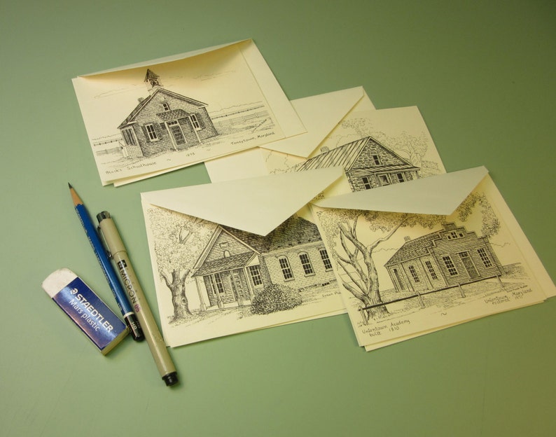 Olde Schoolhouse Notecards Are an Ideal Gift for Teachers, Educators ...
