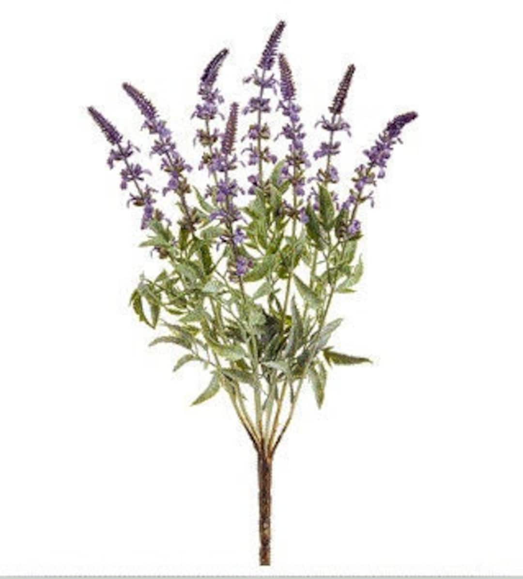 Artificial Lavender Bush, Faux Lavender Stems, Lavender Flower ...
