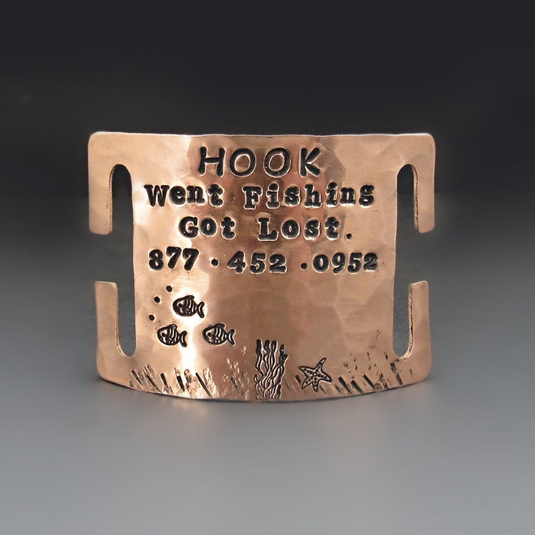 Personalized Gone Fishing Dog Tag | Custom Went Fishing Pet ID Tag ...