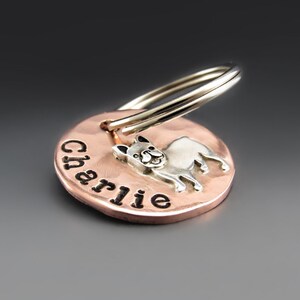 Personalized Dog Tag With French Bulldog Charm | Pit Bull, Pug, Corgi ...