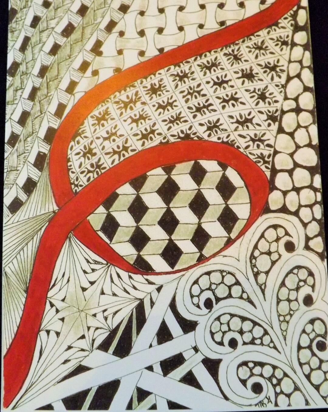 Red Ribbon Tangle - Etsy