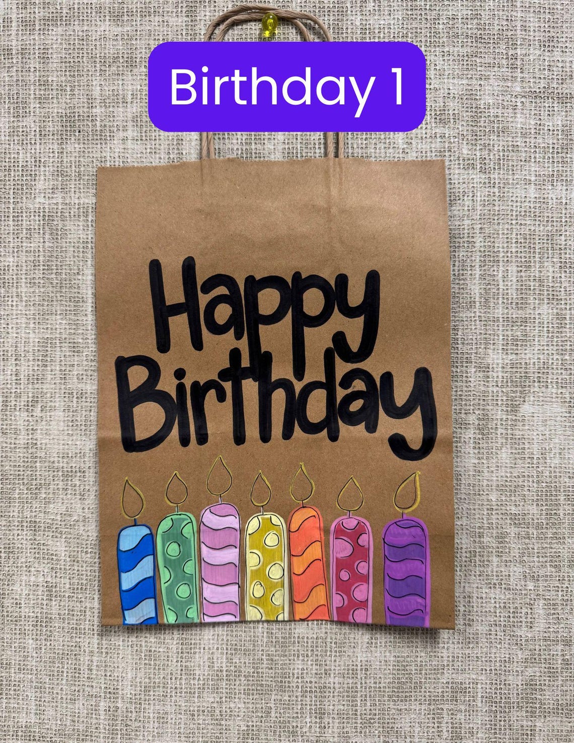 Hand-painted, Customizable Gift Bags for Birthday - Etsy