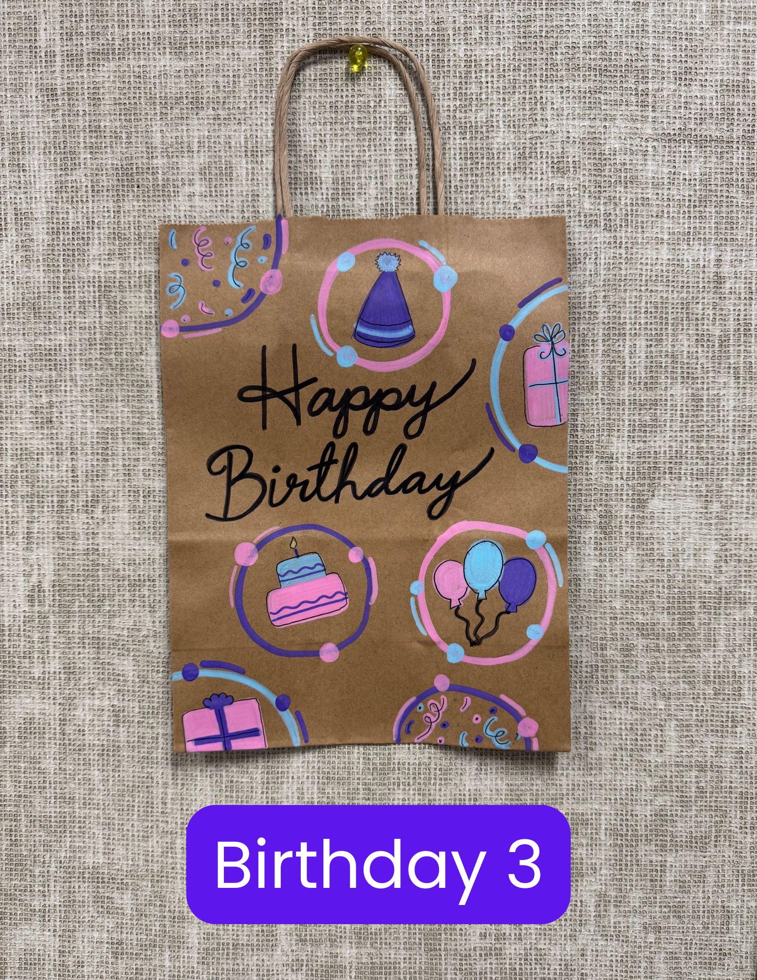 Hand-painted, Customizable Gift Bags for Birthday - Etsy