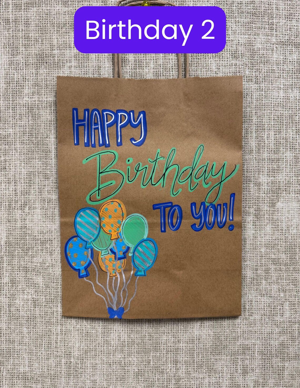 Hand-painted, Customizable Gift Bags for Birthday - Etsy