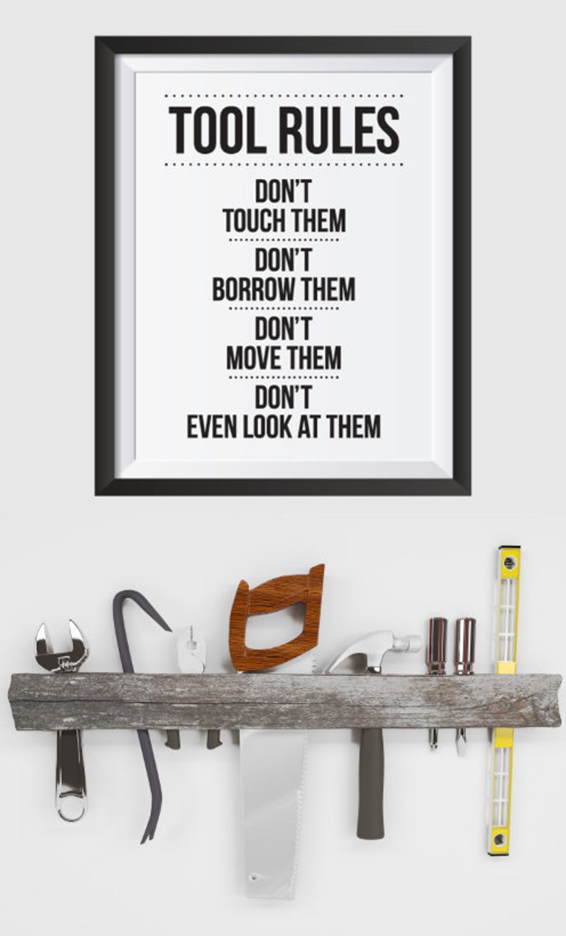 Tool Rules Printable Art Digital Download 11 X 14 Art - Etsy