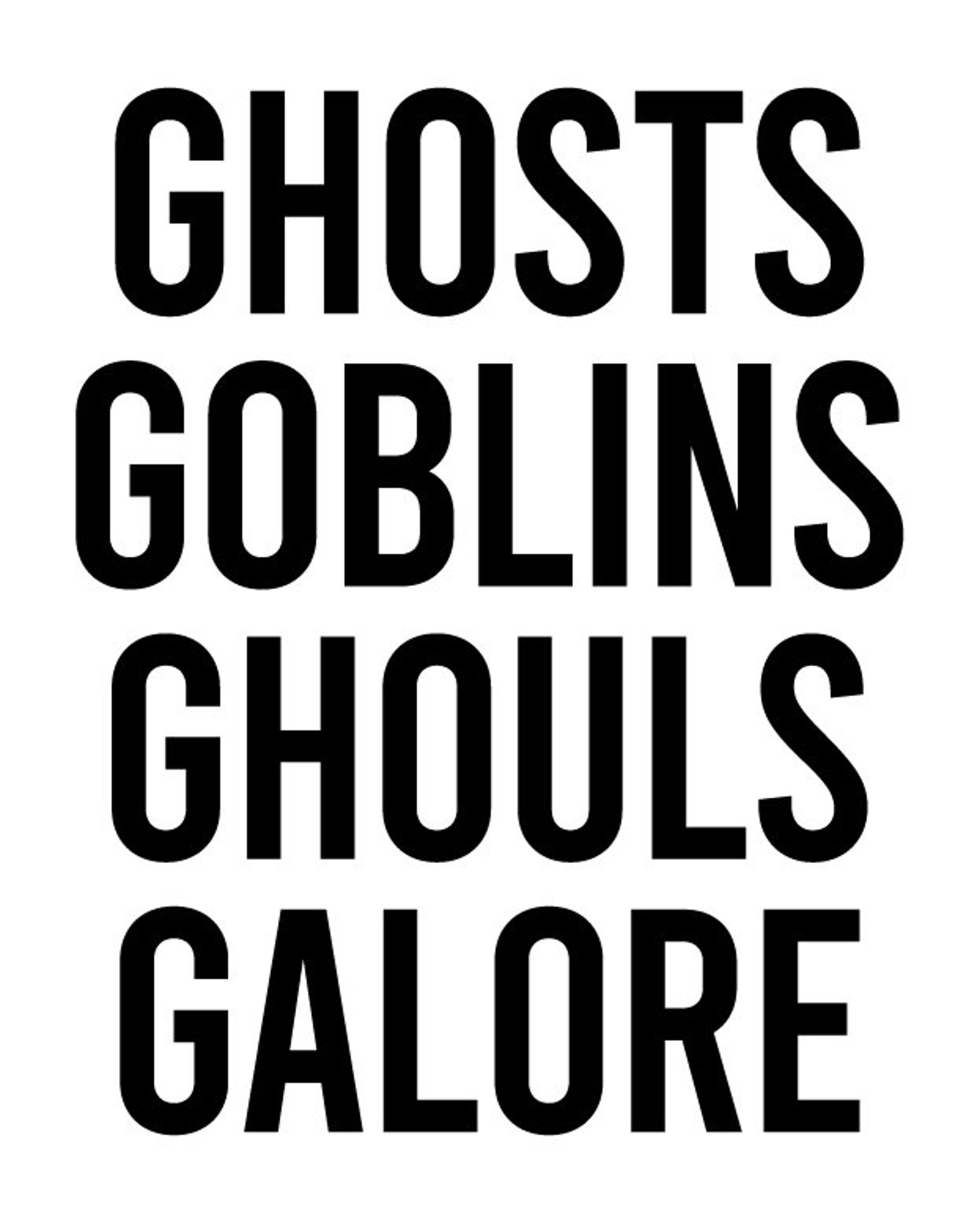 Costs Goblins Ghouls Galore Printable Wall Art Digital - Etsy
