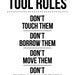 Tool Rules Printable Art Digital Download 11 X 14 Art - Etsy