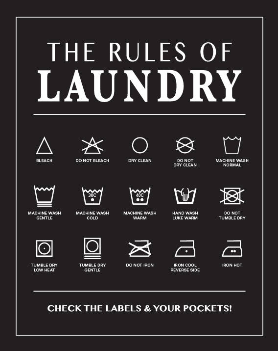 The Rules of Laundry | Laundry Room Wall Art | 8 X 10 - Etsy