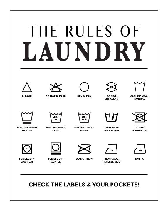 The Rules of Laundry | Laundry Room Wall Art | 8 X 10 - Etsy