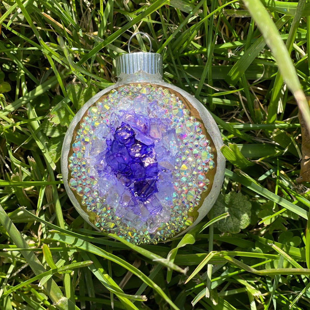 Geode Rhinestone Christmas Holiday Tree Ornament - Etsy