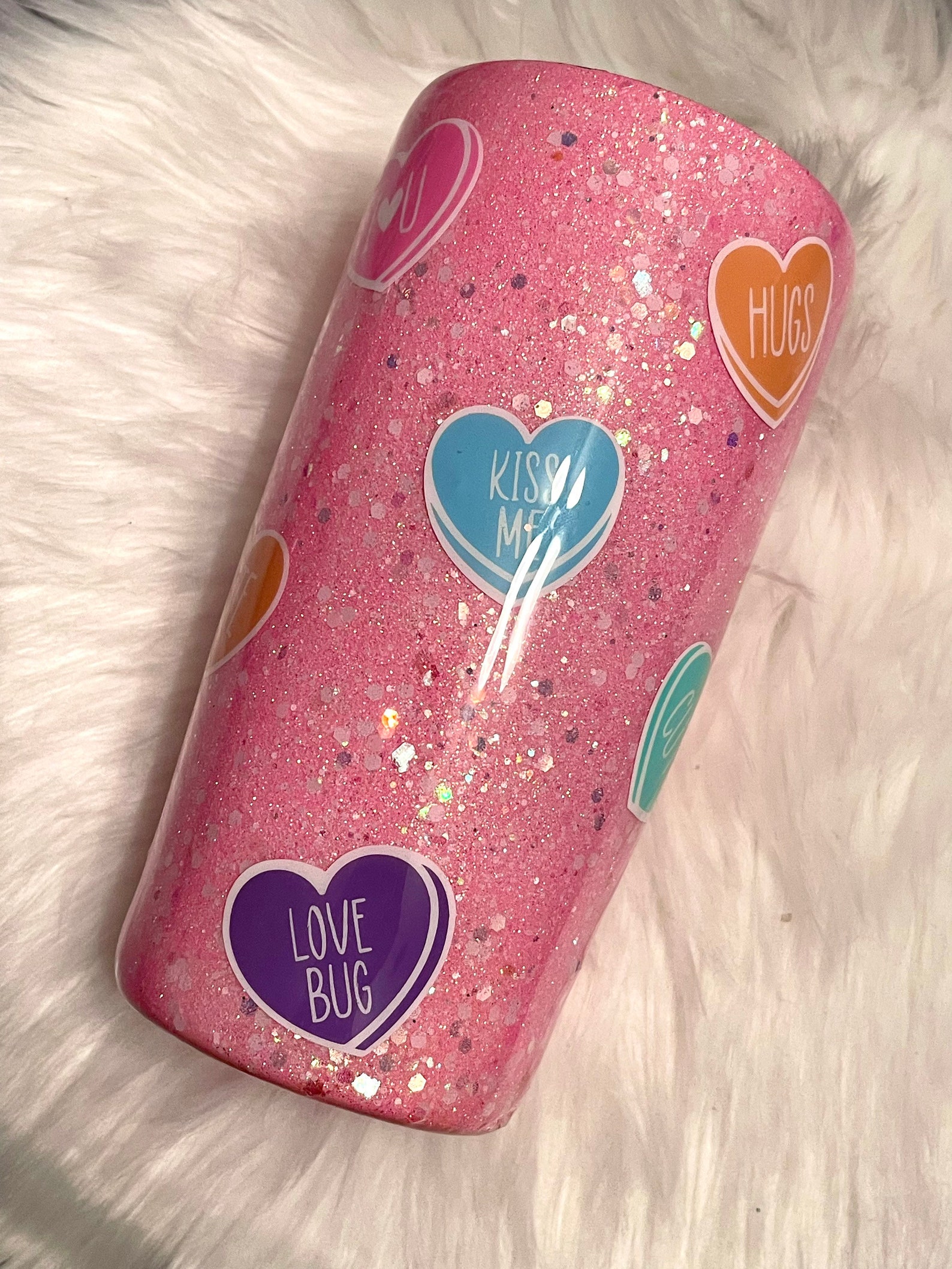 Pink Conversation Heart Tumbler valentines Day - Etsy