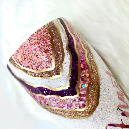 Realistic Rose Gold and Metals Geode Geode Ozark/rtic/yeti - Etsy