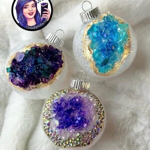 Geode Christmas Holiday Tree Ornament - Etsy