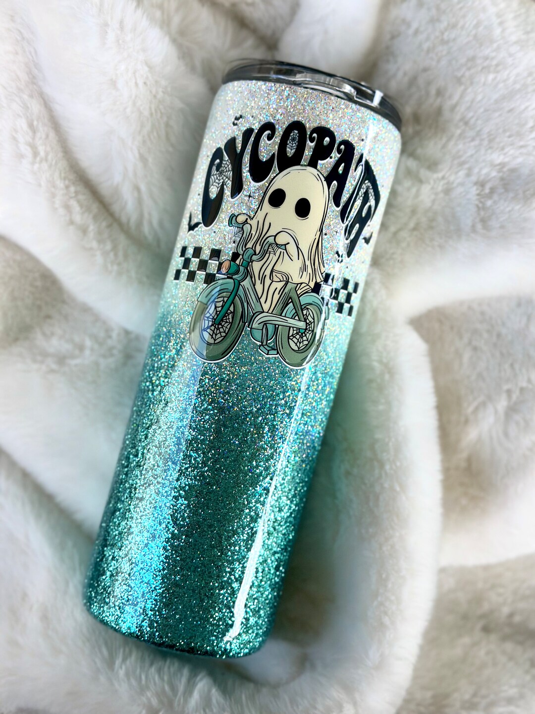 Spooky Ghost “cycopath” Halloween Tumbler - Etsy