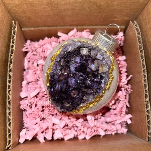 Geode Christmas Holiday Tree Ornament - Etsy
