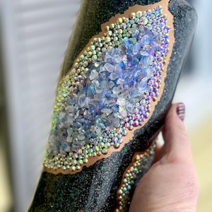 Rainbow Moonstone Geode 3D Rhinestone Tumbler - Etsy