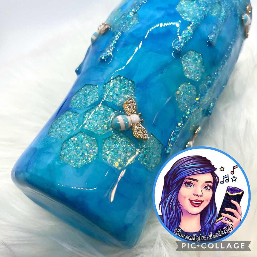 Blue 3D Honey Bee Drip Honey Comb Tumbler Bumble Bee - Etsy