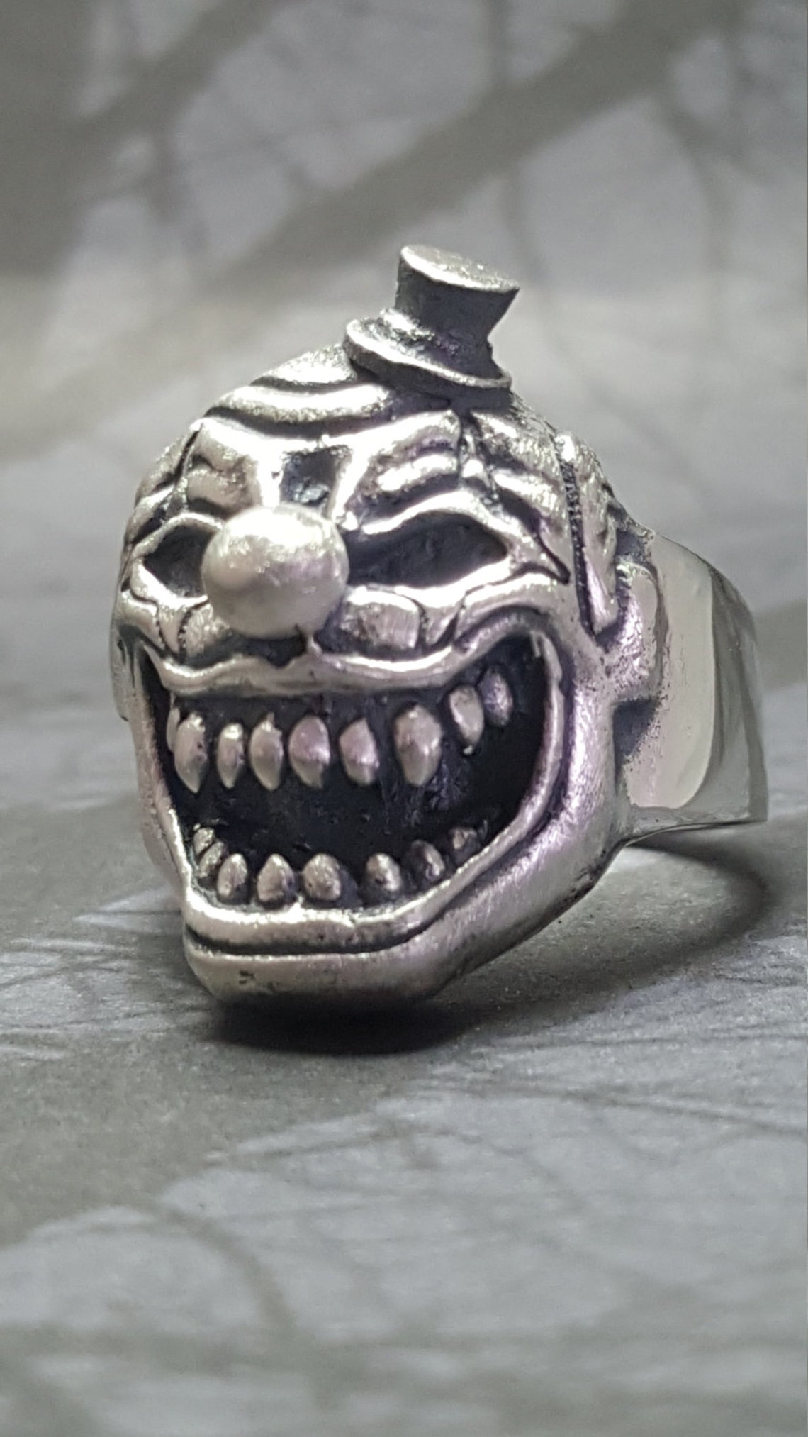 Sterling Silver Clown Ring | Etsy