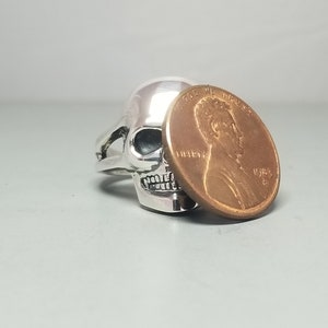 Sterling Silver Small Skull Ring - Etsy