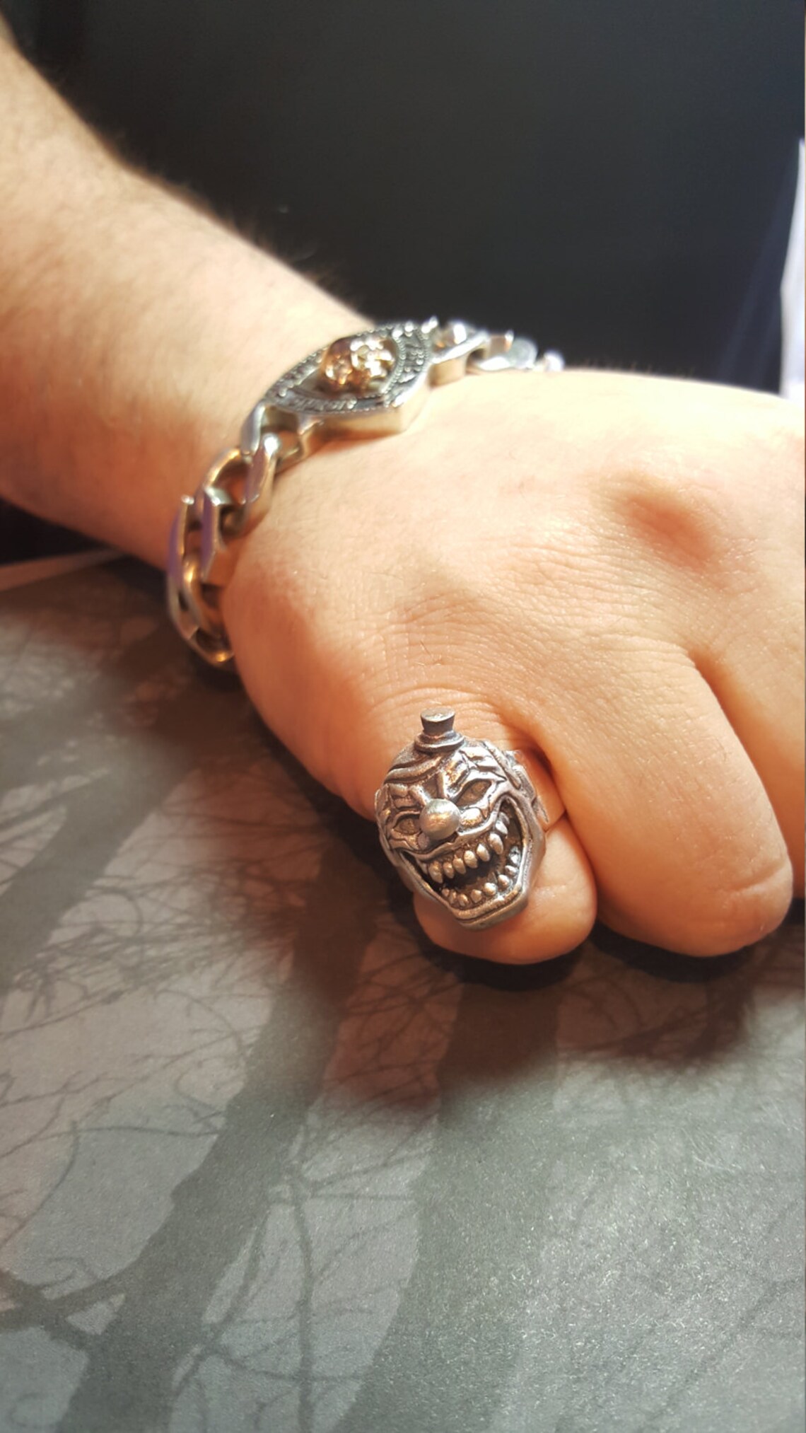 Sterling Silver Clown Ring - Etsy