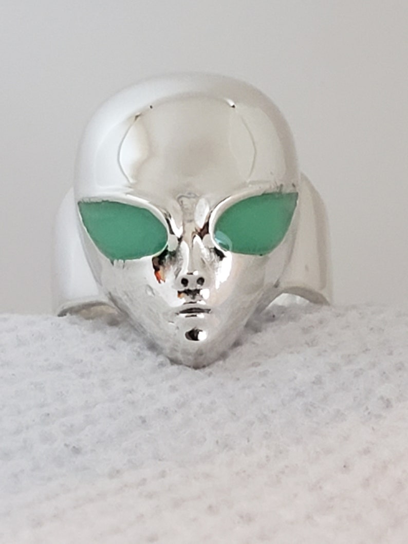 Sterling Silver Alien Ring - Etsy