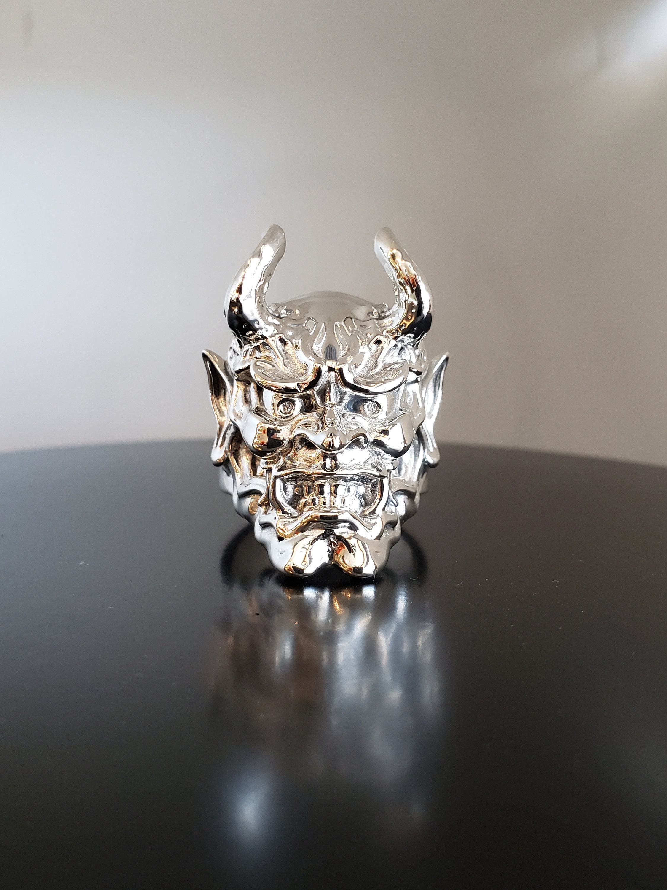 Sterling Silver Heavy Devil Ring | Etsy